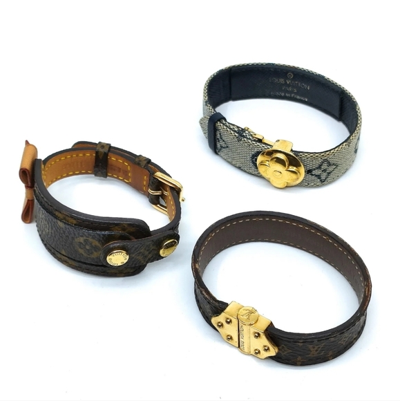 Louis Vuitton | Jewelry | Louis Vuitton Lv Bracelet Leather | Poshmark